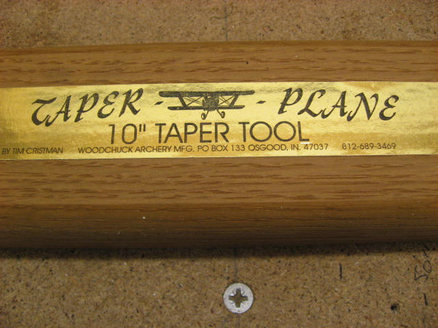 Arrows and Arrow Making Woodchuck Taper Plane